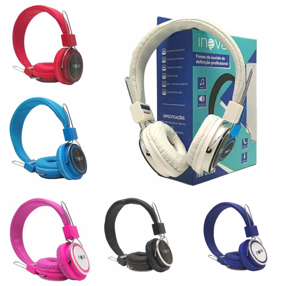 Jonh Variedades DROP - Fone Estéreo com Fio INOVA FON-2123D - Meu ...