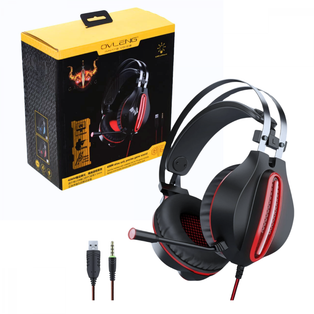 Jonh Variedades DROP - 01 - Fone Gamer LED Com Microfone Rotativo ...
