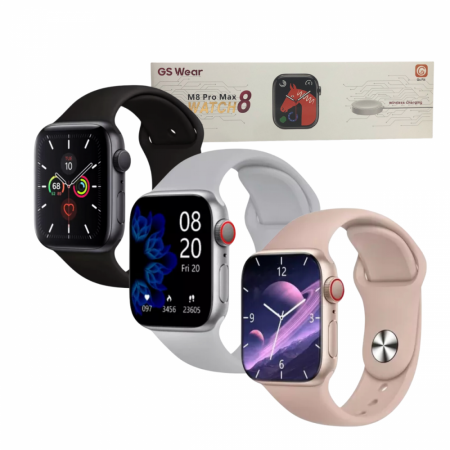 Jonh Variedades DROP - -- Relógio Inteligente Smartwatch Tela Infinita Digital 45mm M8 PRO MAX ...
