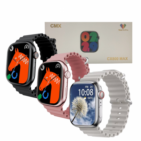 Jonh Variedades DROP - -- Relógio Inteligente Smartwatch Tela Infinita Digital 45mm CX800 MAX ...