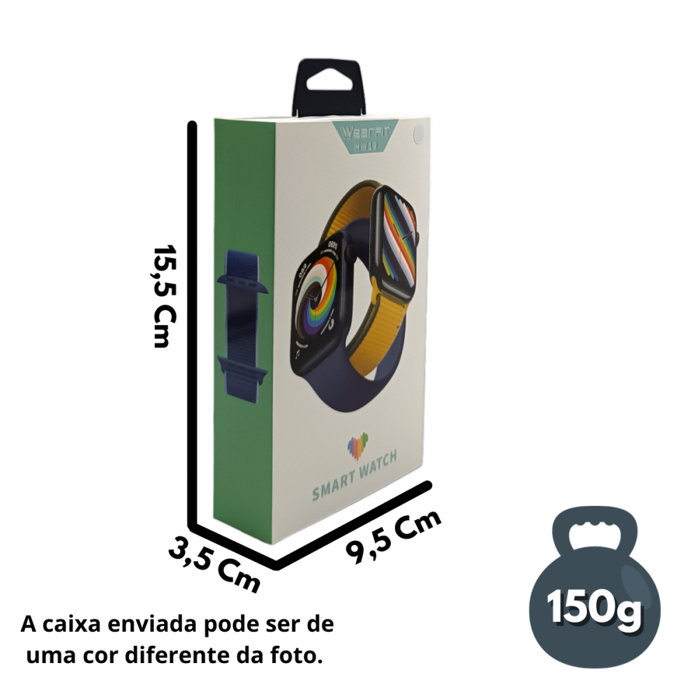 Jonh Variedades DROP - Relógio Inteligente Smartwatch com duas pulseiras - HW19 (Disponível nas ...