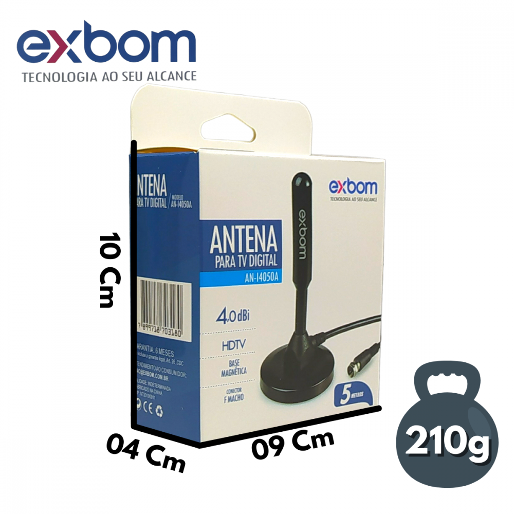 Jonh Variedades DROP - Antena Digital 5M Exbom AN-14050A - Meu catálogo ...