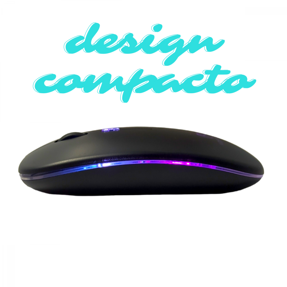 Jonh Variedades DROP - Mouse RGB Sem Fio de 2.4GHz Kapbom KA-618 ...