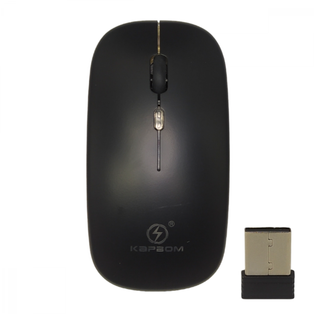 Jonh Variedades DROP - Mouse RGB Sem Fio de 2.4GHz Kapbom KA-618 (***DISPONÍVEL SOMENTE PRETO ...