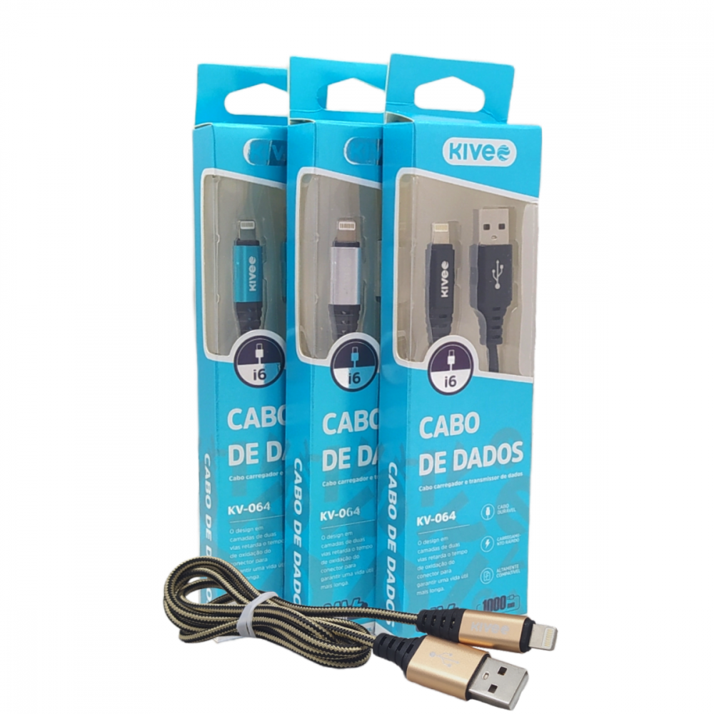 Jonh Variedades DROP - Cabo de dados Lightning IOS i6 INOVA KV-064 ...