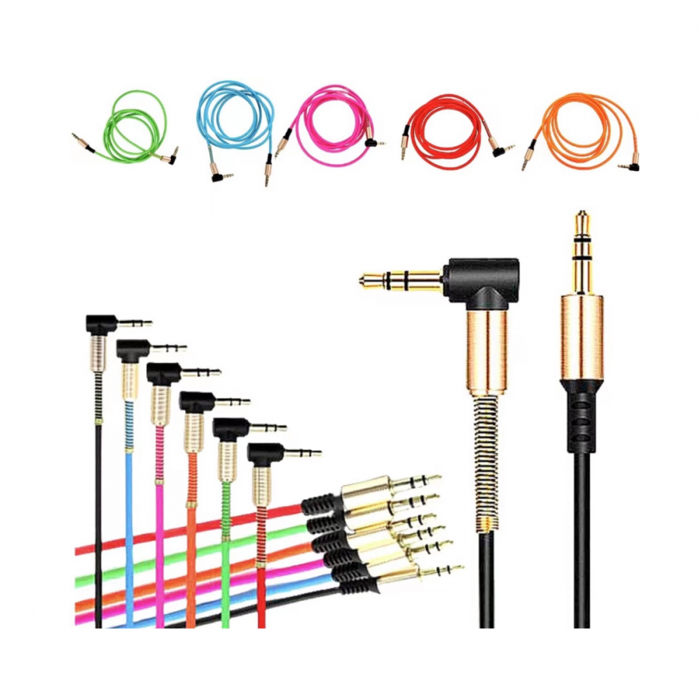 Jonh Variedades DROP - Cabo Auxiliar P2 x P2 90 graus 1 metro Emborrachado Colorido AUX-90 - Meu ...