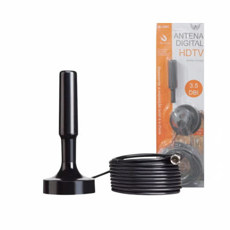 Jonh Variedades DROP - Antena Digital HDTV 5 metros 3.5 DBI Altomex AL ...