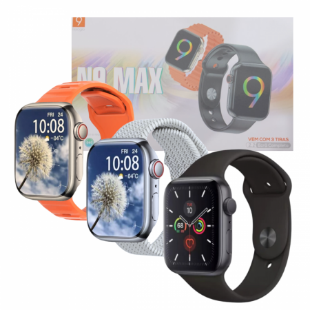 Jonh Variedades DROP - Relógio Inteligente Smartwatch 45mm com 03 Pulseiras Altomex N9 MAX - Meu ...