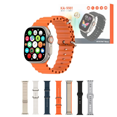 Jonh Variedades DROP - Relógio Inteligente Smartwatch 49mm com 7 Pulseiras Ultra 2 Kapbom KA ...