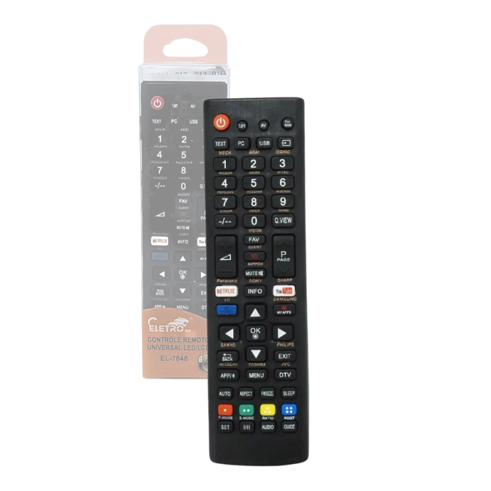 Jonh Variedades DROP - Controle Remoto Universal LED/LCD Eletromex EL-7848 - Meu catálogo fácil!