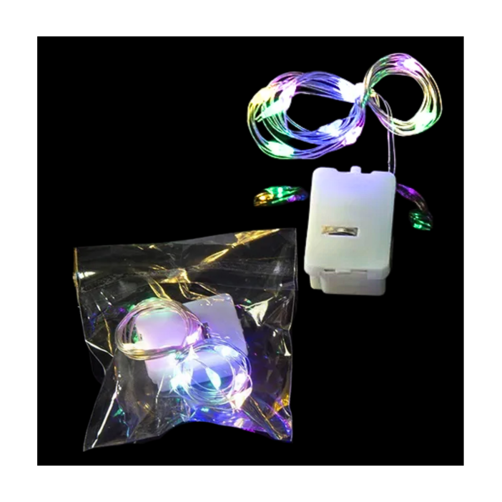 Jonh Variedades DROP - Fio de Fada Pisca LED Colorido 80 cm Bateria 3 ...