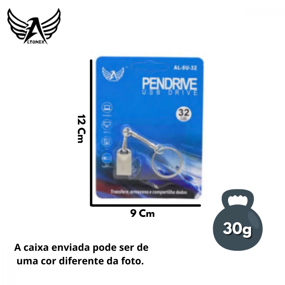Jonh Variedades DROP - Pendrive Chaveiro 32gb Altomex AL-8U-32 - Meu ...