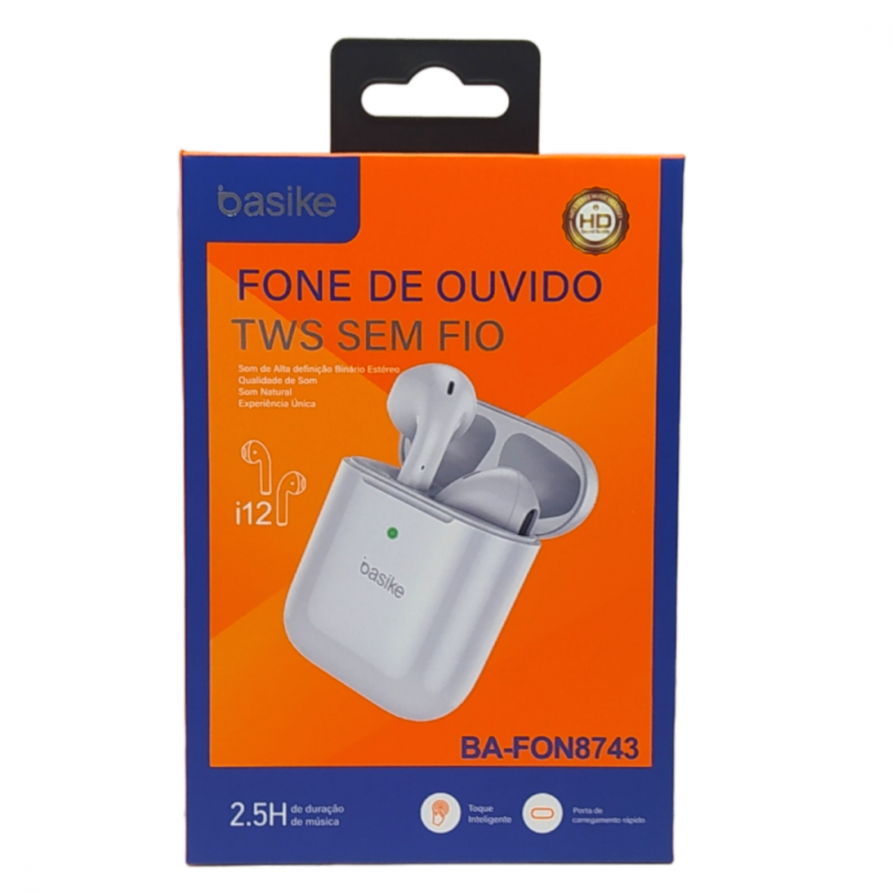 Jonh Variedades DROP - Fone i12 TWS bluetooth Basike Ba-fon 8743 - Meu ...